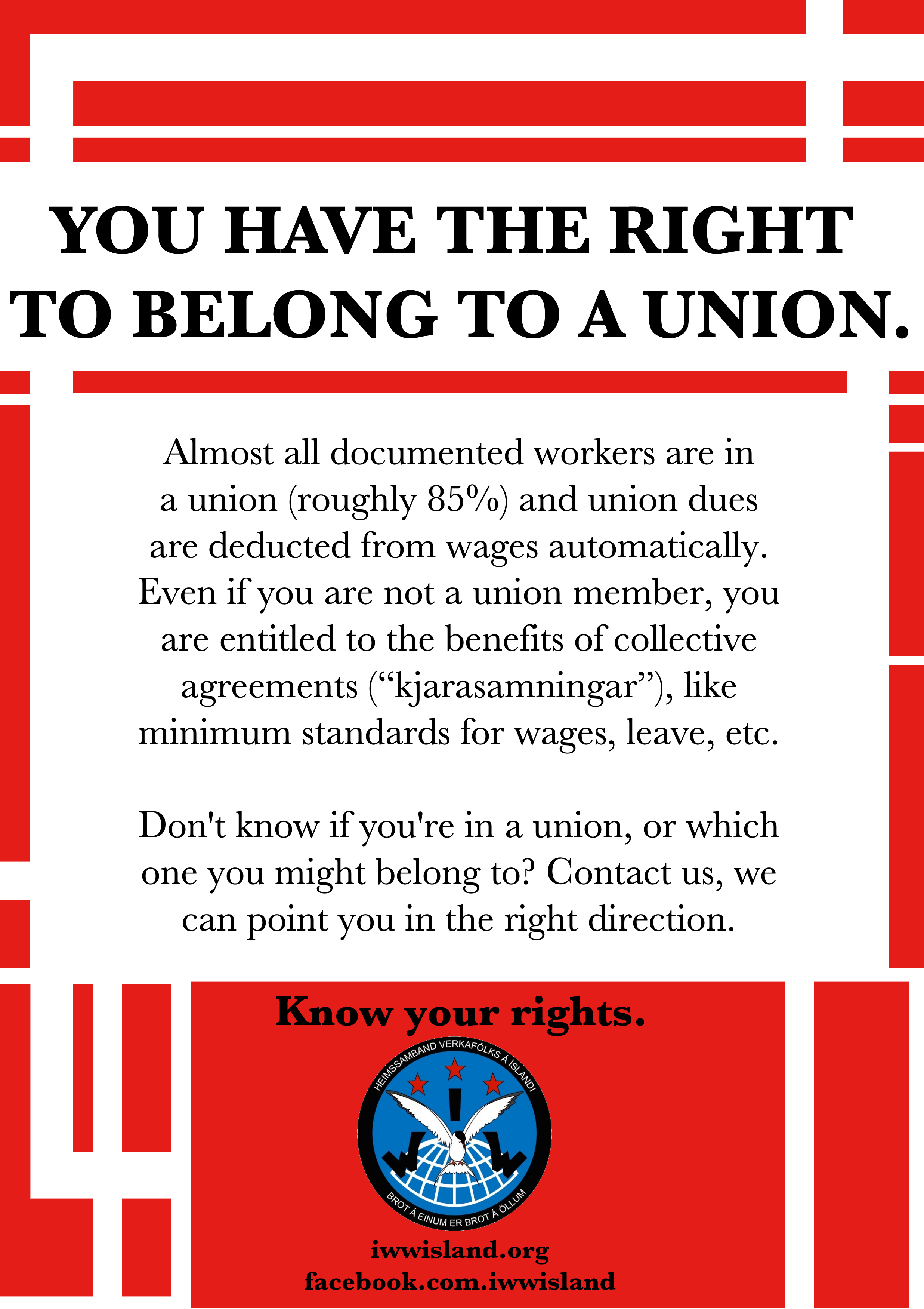 Know your rights: Infographics – IWW Ísland