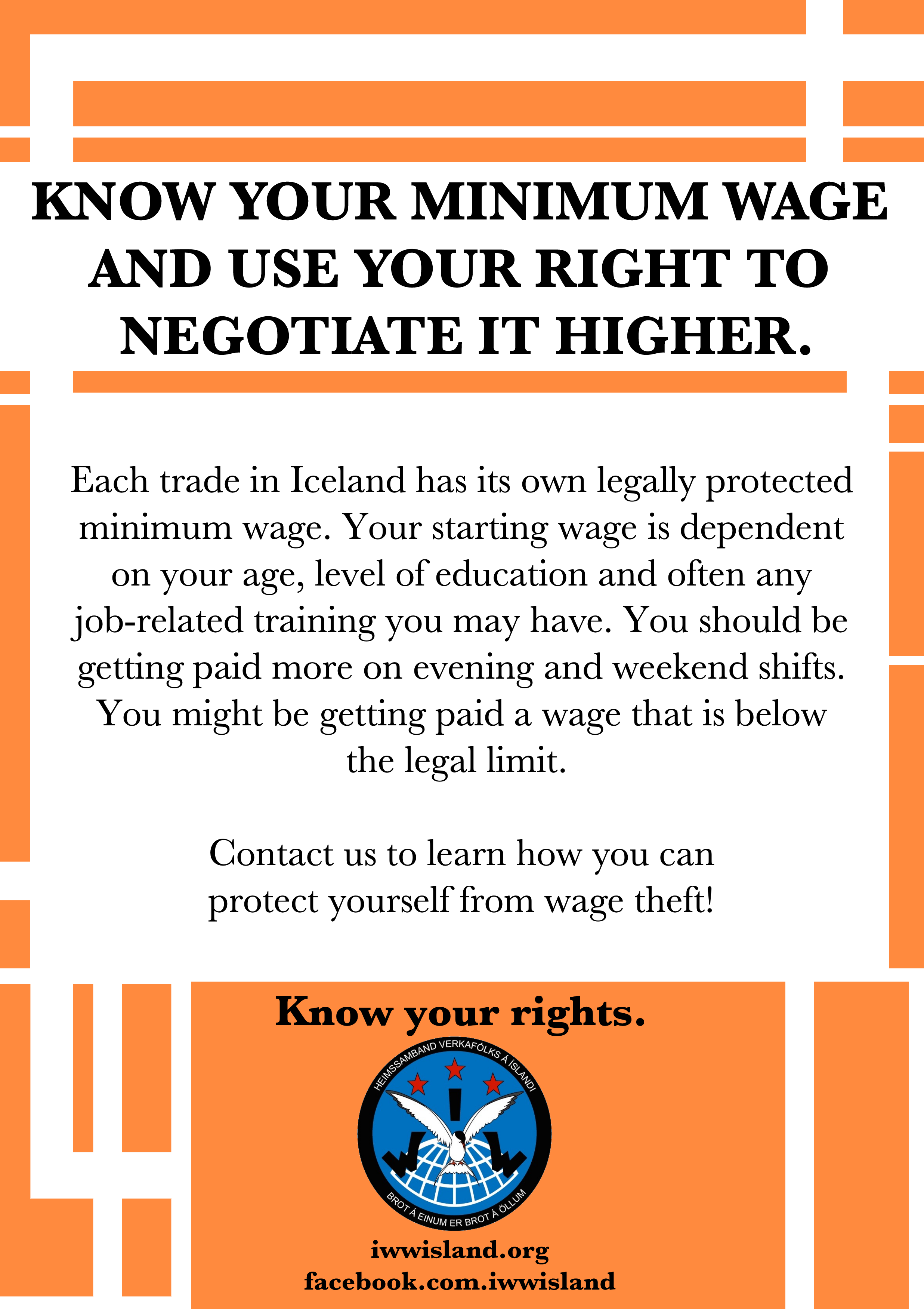 Know your rights: Infographics – IWW Ísland