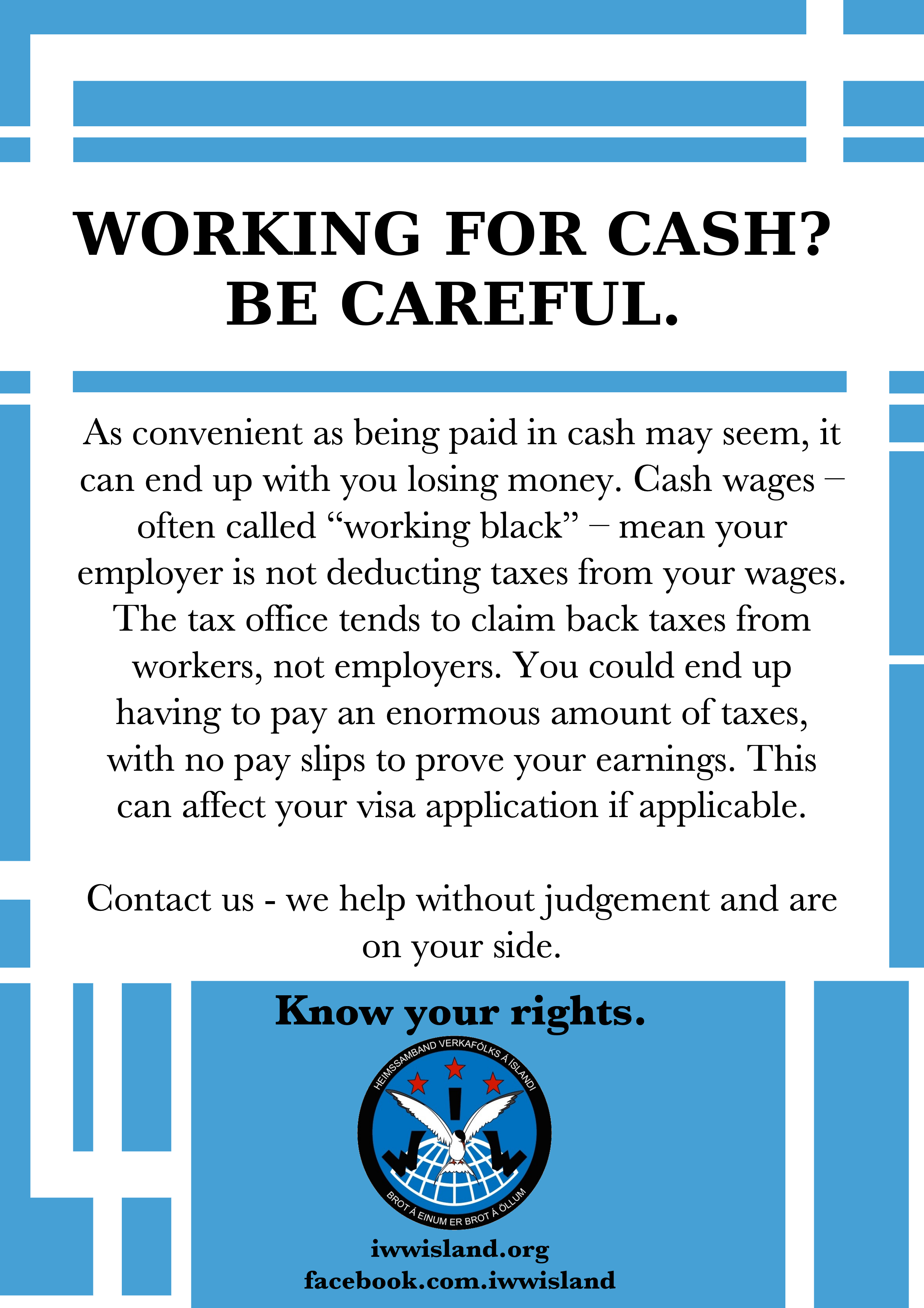 Know your rights: Infographics – IWW Ísland