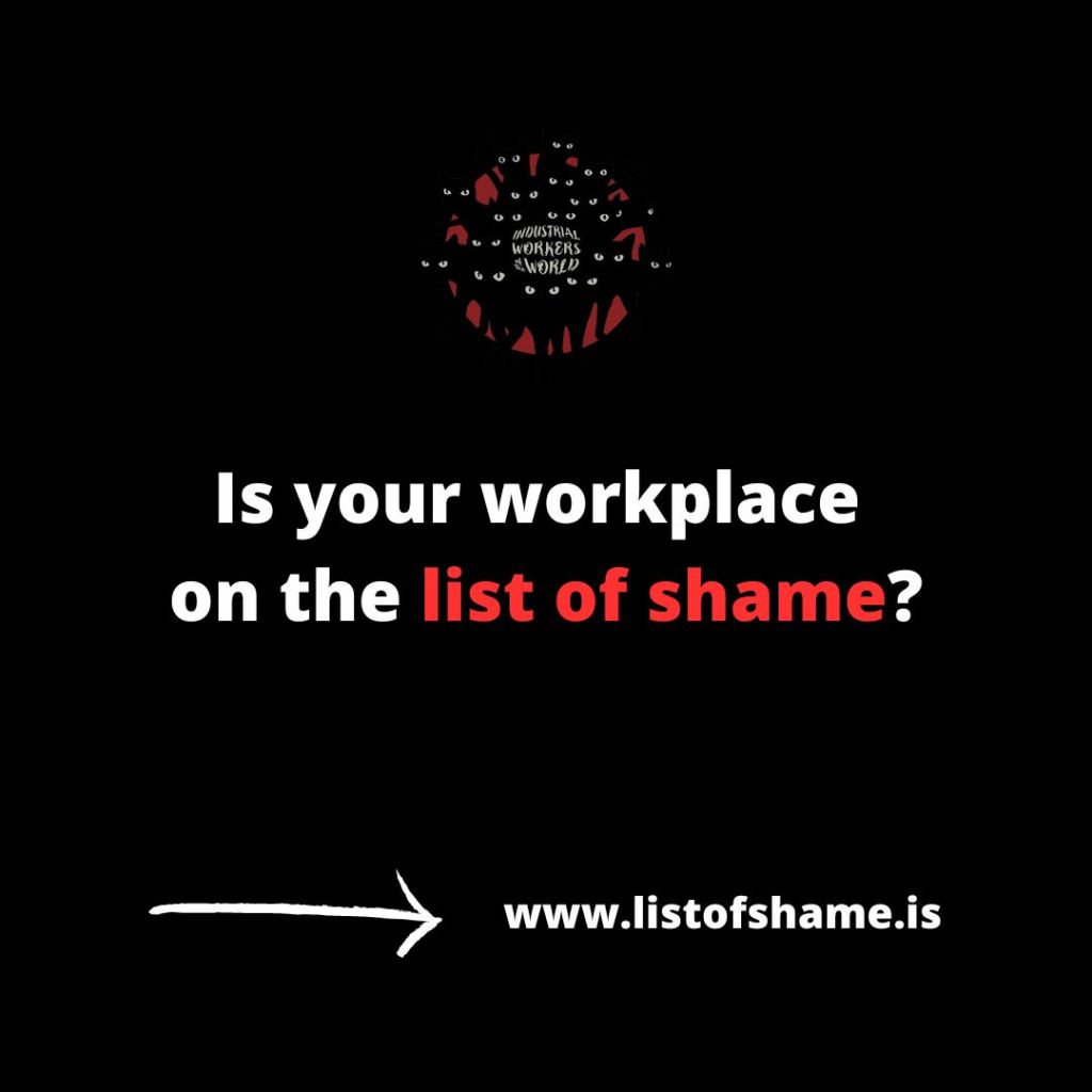 The LIST OF SHAME – IWW Ísland